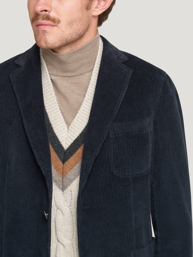 Navy Delon Cord Jacket. Designer Corduroy Coats & Jackets from Connolly ...