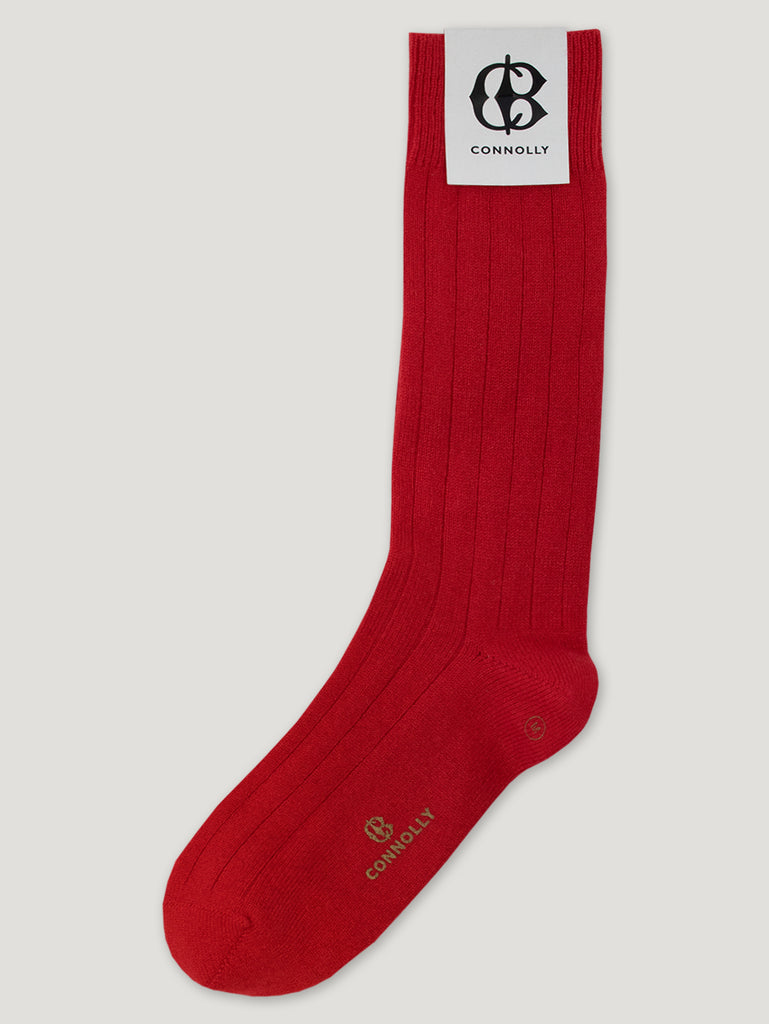 Red Calf Cashmere Socks | Connolly Cashmere Socks