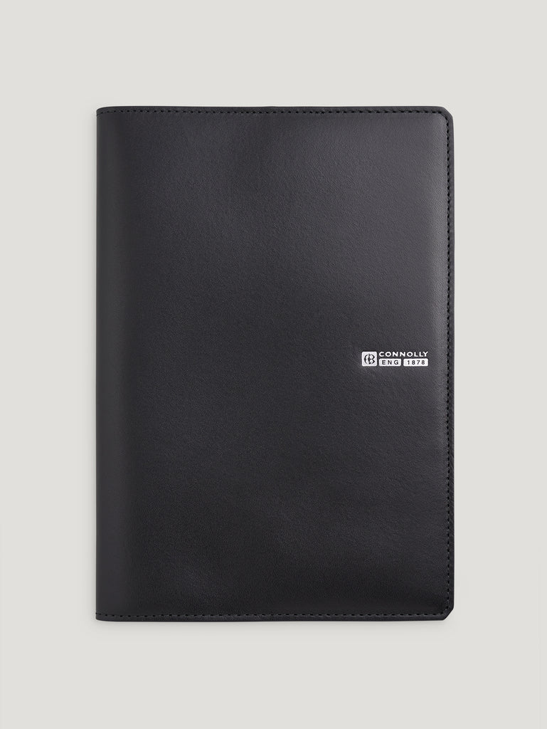 Black A5 Notebook Cover & Notebook | Leather Notebook Cover | Connolly