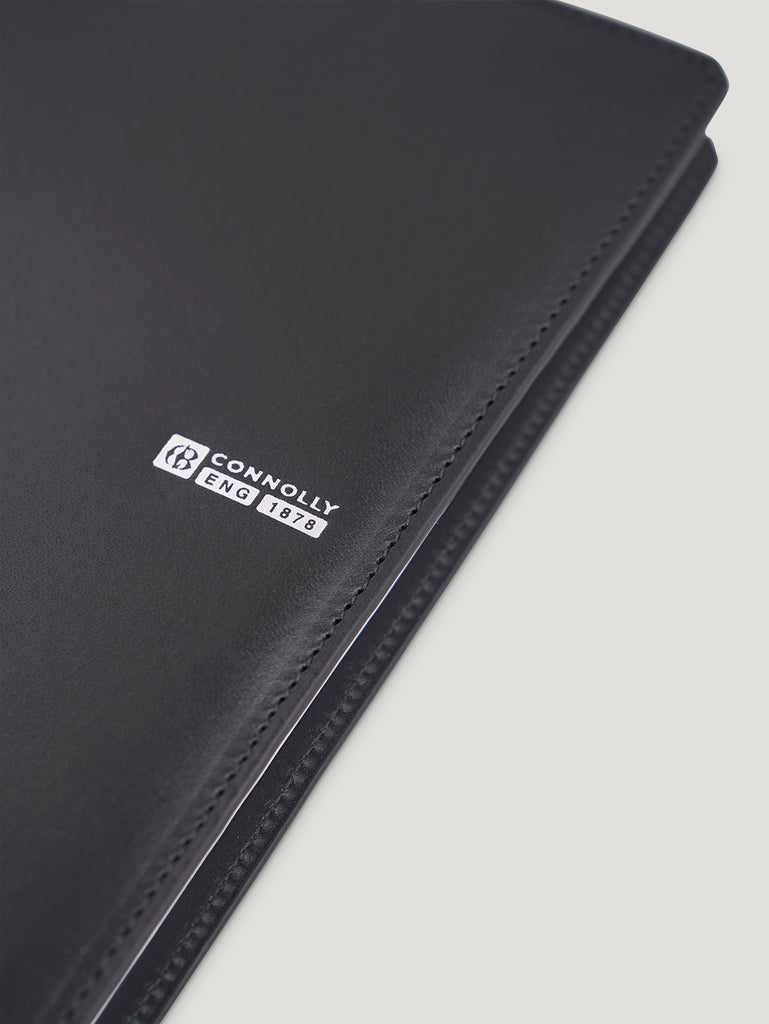 Black A5 Notebook Cover & Notebook | Leather Notebook Cover | Connolly